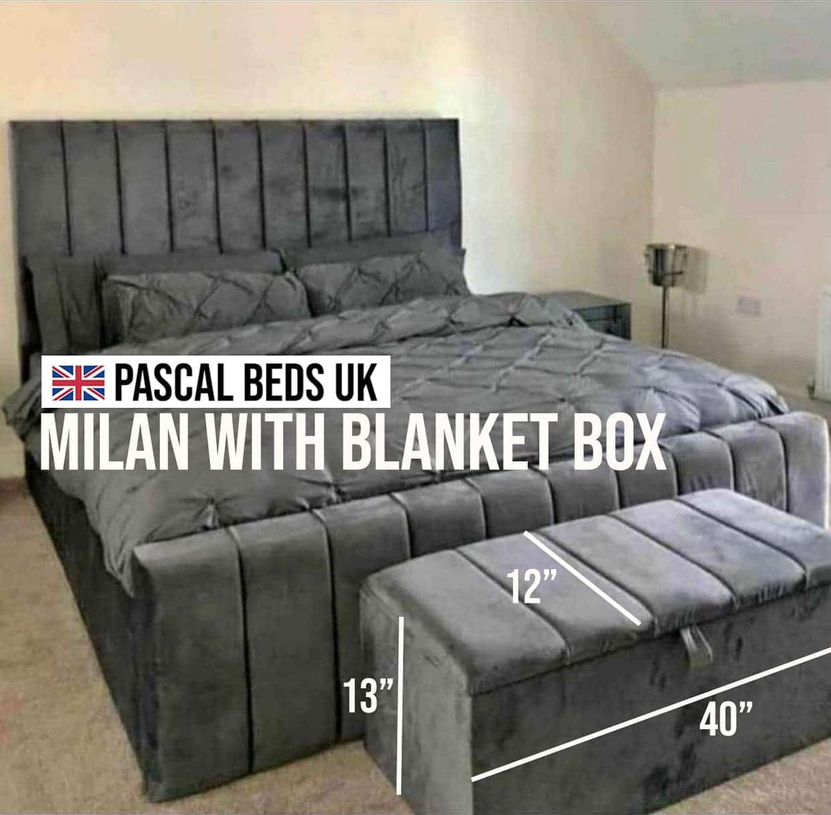 Milan Wingback Bed® - PASCAL BEDS UK - PSCL™