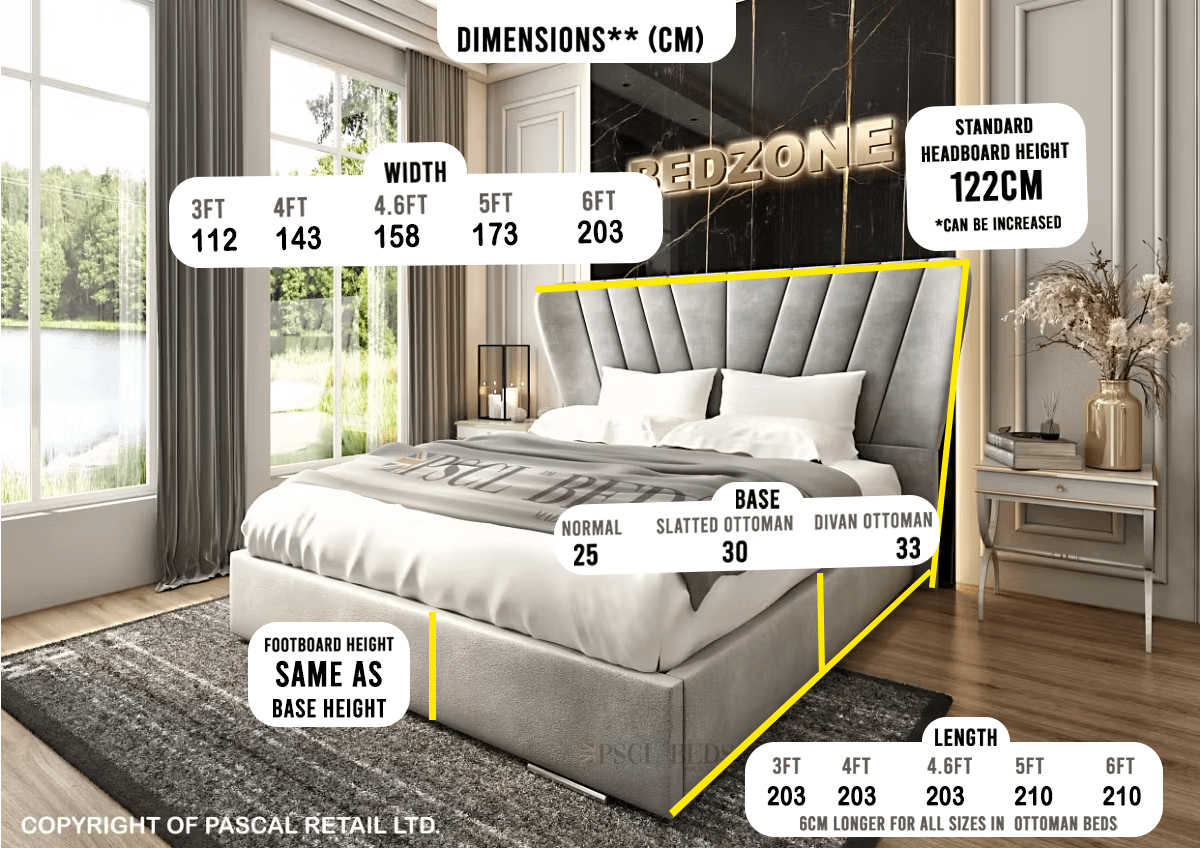 New Dubai Palm Luxury Bed Frame - PASCAL BEDS UK - PSCL™