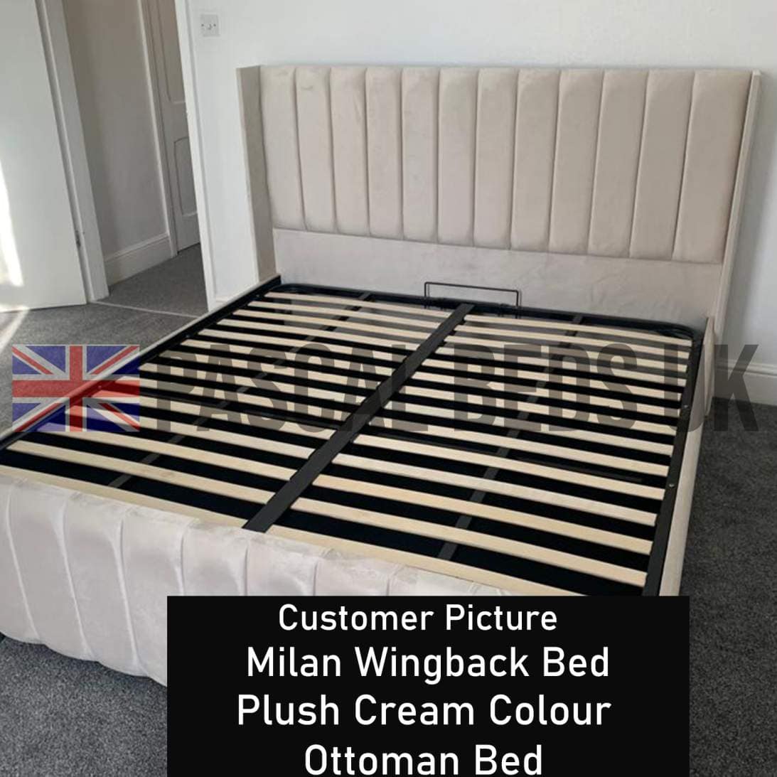 Milan Wingback Bed® - PASCAL BEDS UK