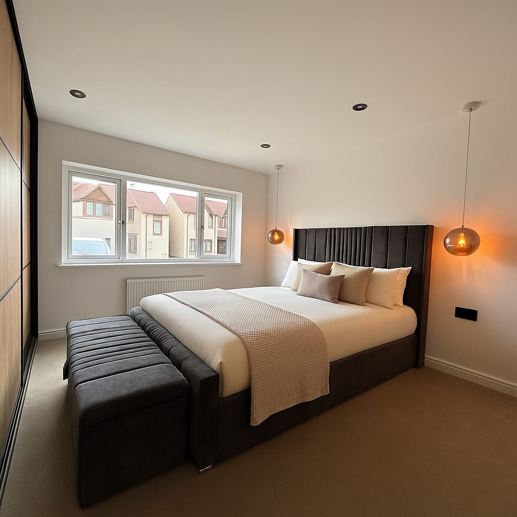 Manhattan Bed Frame with Lines®, Luxury Wingback - PSCL™