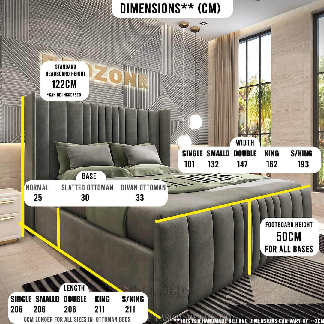 2025 Manhattan Bed Frame with Lines - PSCL™ Beds - PSCL™
