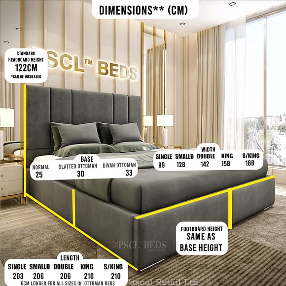 Introducing the Paris Linear Bed Frame with an Optional Ottoman Storage Bed feature - PSCL™ Beds ...